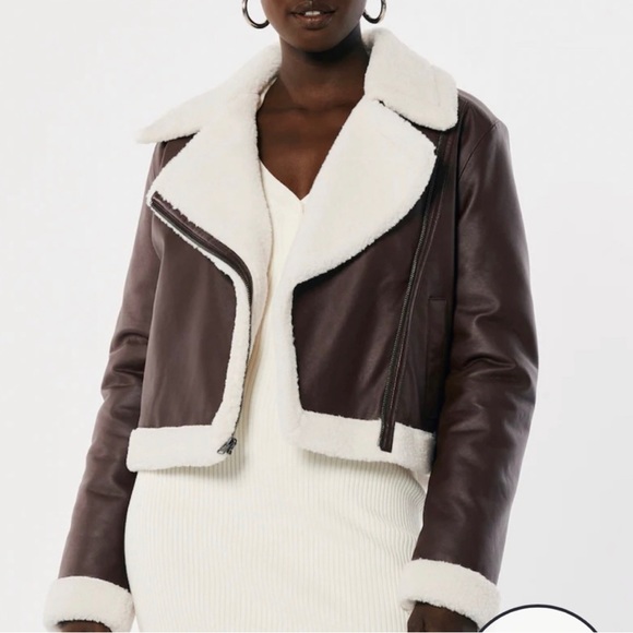 Hollister | Jackets & Coats | Hollister Sherpa Lined Faux Leather Jacket Nwt | Poshmark